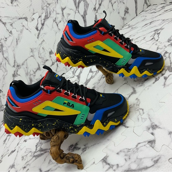Fila | Shoes | Mens Fila Oakmont Tr Black Yellow Green Red Blue ...